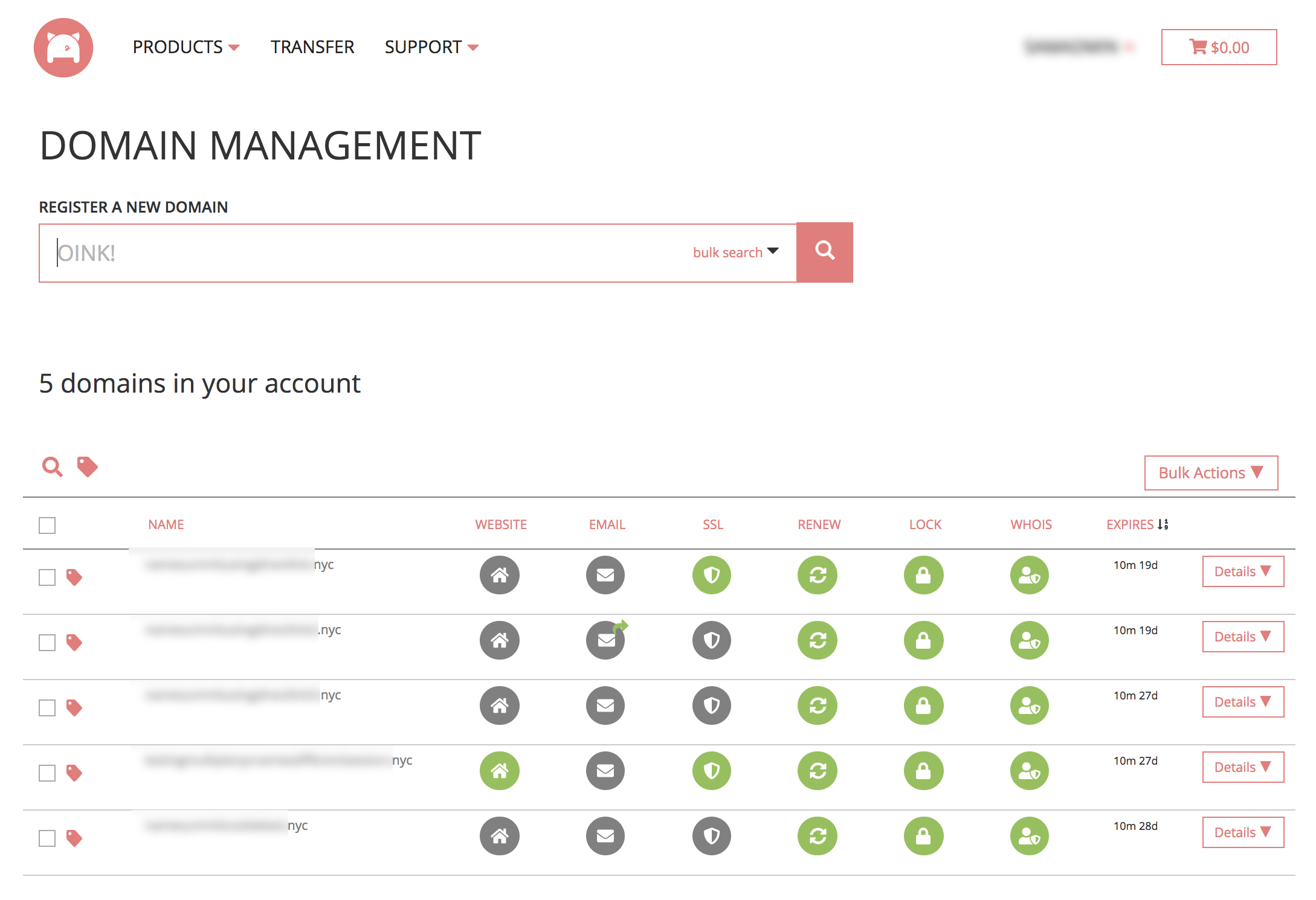 Getting To Know The Porkbun Domain Management Console - Porkbun.com